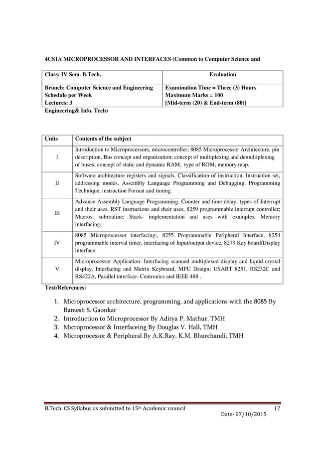 rtu cs branch syllabus | PDF