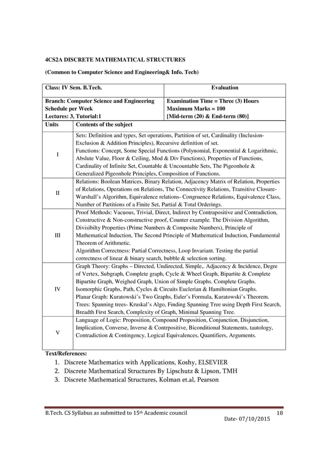 rtu cs branch syllabus | PDF