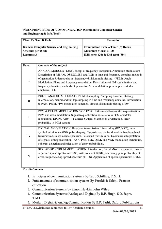 rtu cs branch syllabus | PDF