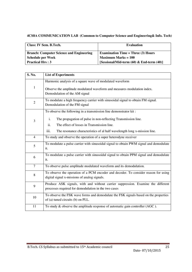 rtu cs branch syllabus | PDF