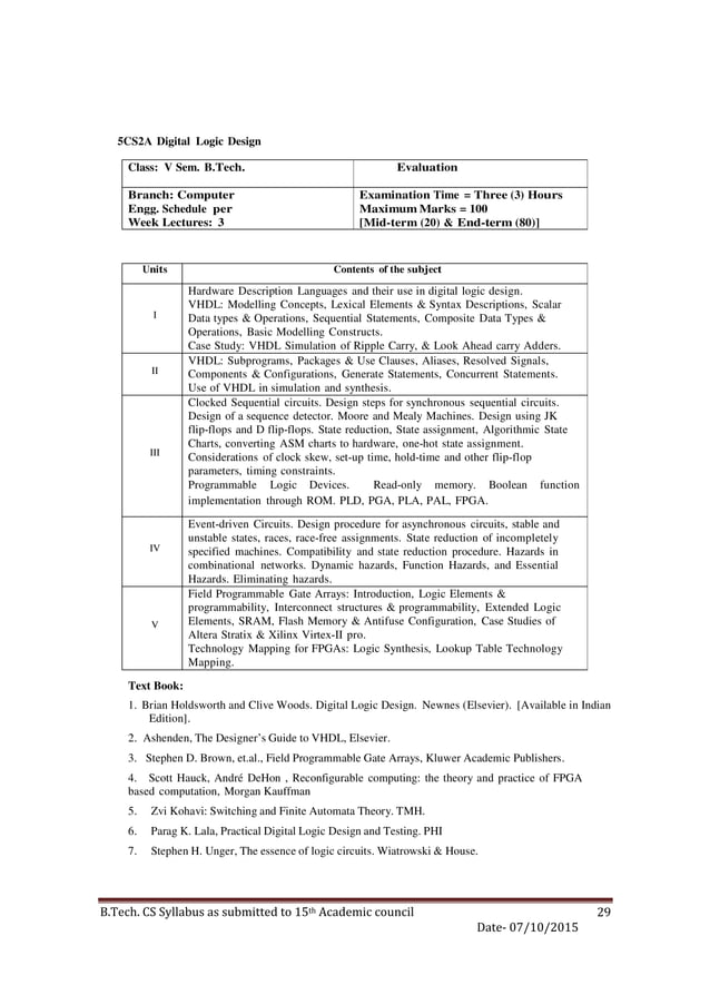 rtu cs branch syllabus | PDF