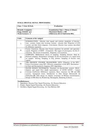 rtu cs branch syllabus | PDF