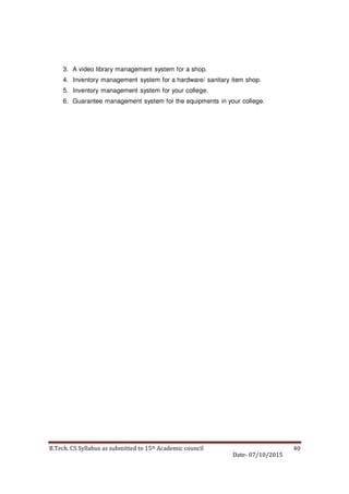 rtu cs branch syllabus | PDF