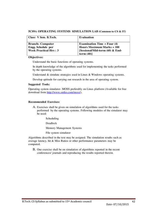 rtu cs branch syllabus | PDF