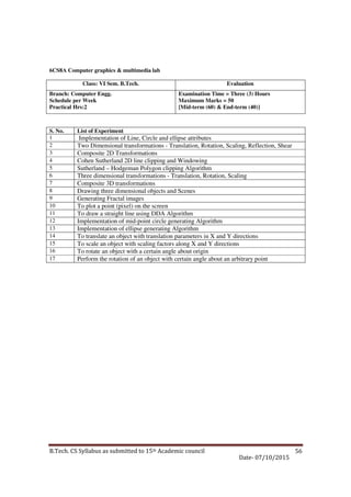 rtu cs branch syllabus | PDF