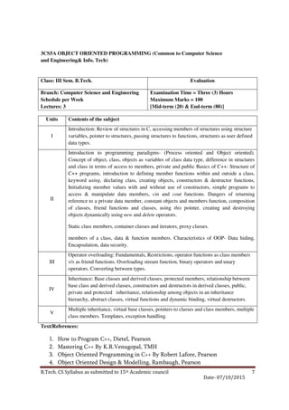 rtu cs branch syllabus | PDF