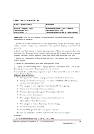 rtu cs branch syllabus | PDF