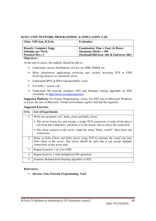 rtu cs branch syllabus | PDF