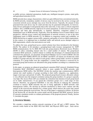 MEDIUM ACCESS CONTROL WITH SCHEDULED GROUP CONTENTION FOR MASSIVE M2M DEVICES | PDF