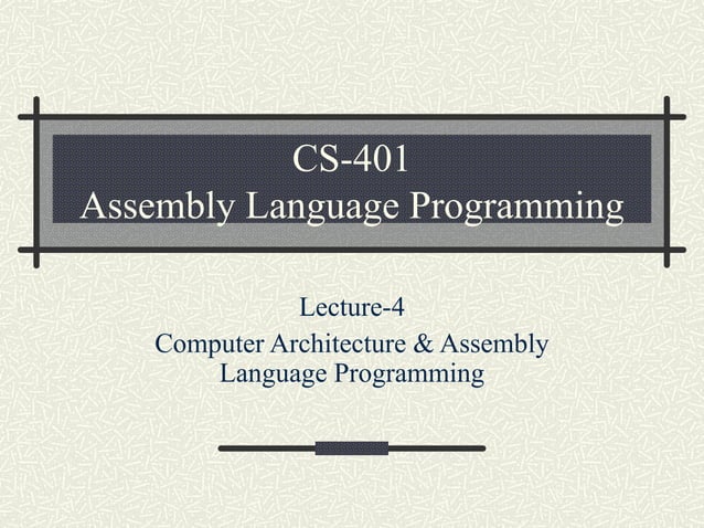 chapter 4 cs401 subject of computer science | PPT