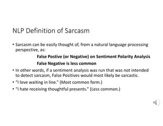 Sarcasm Detection Slides | PDF