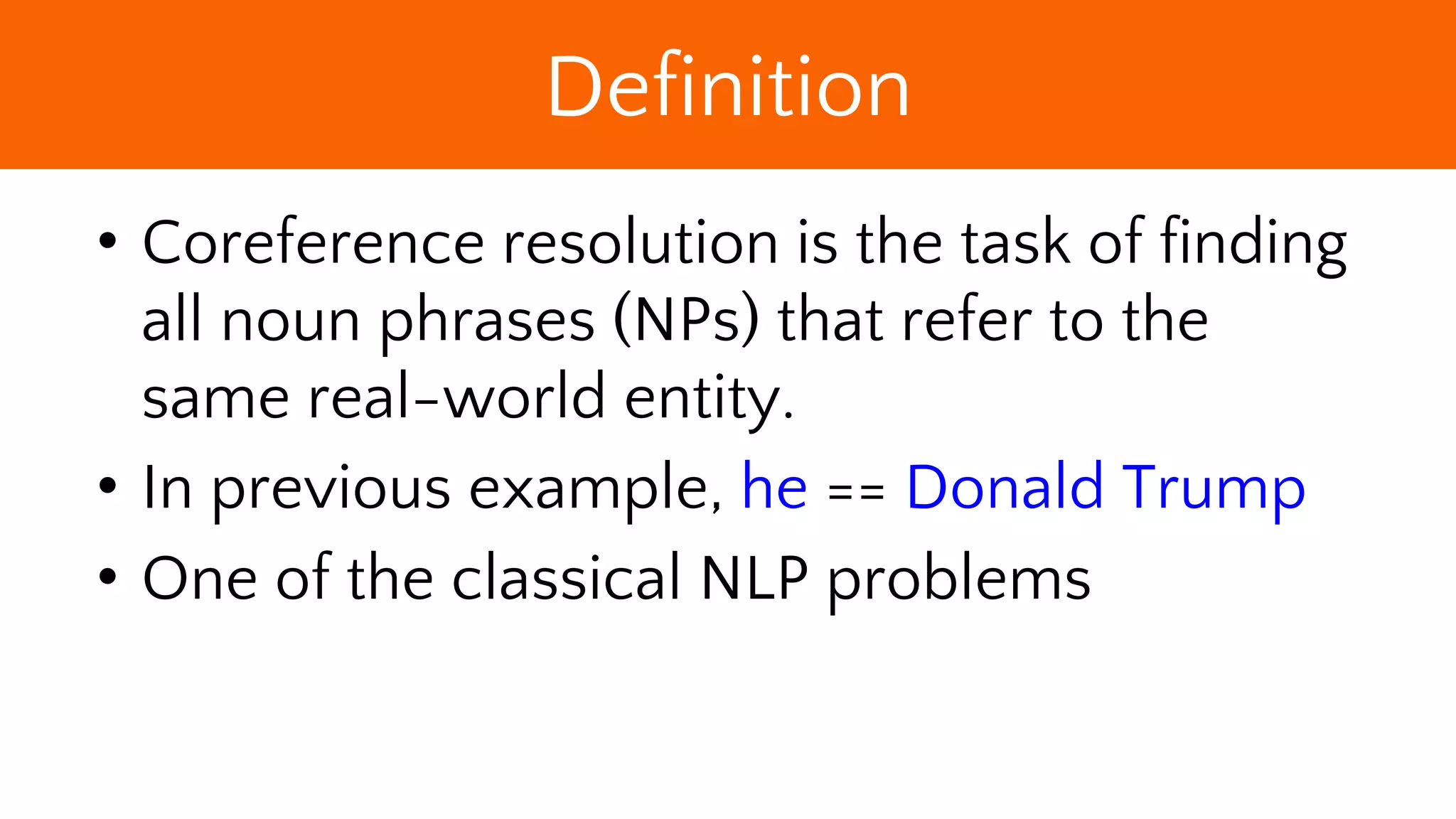 Tutorial on Coreference Resolution | PDF