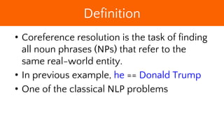 Tutorial on Coreference Resolution | PDF