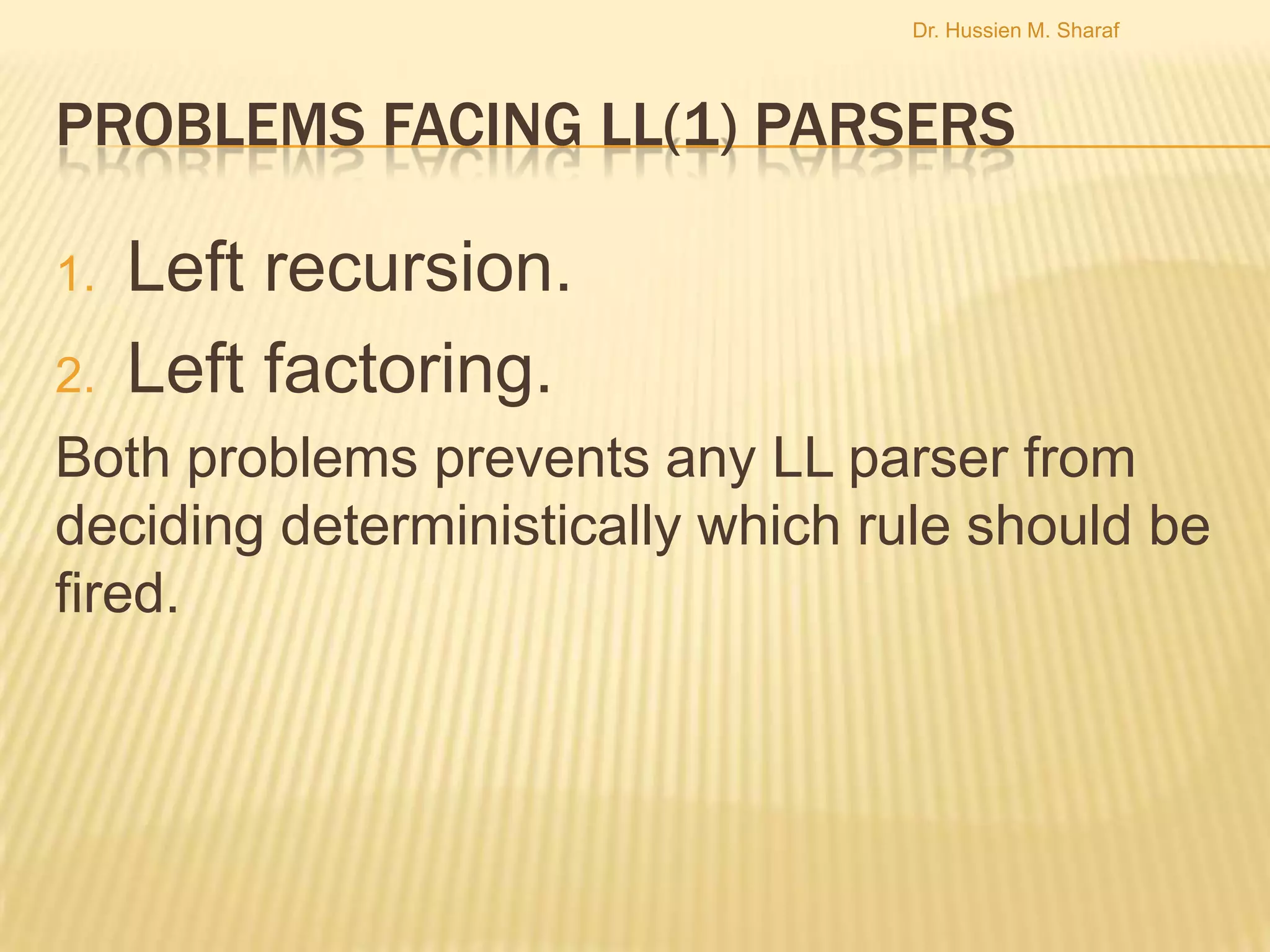 Cs419 Lec10 Left Recursion And Left Factoring Ppt