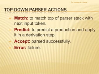 Cs419 lec8 top-down parsing | PPT