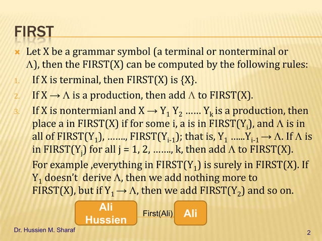 Cs419 lec9 constructing parsing table ll1 | PPT