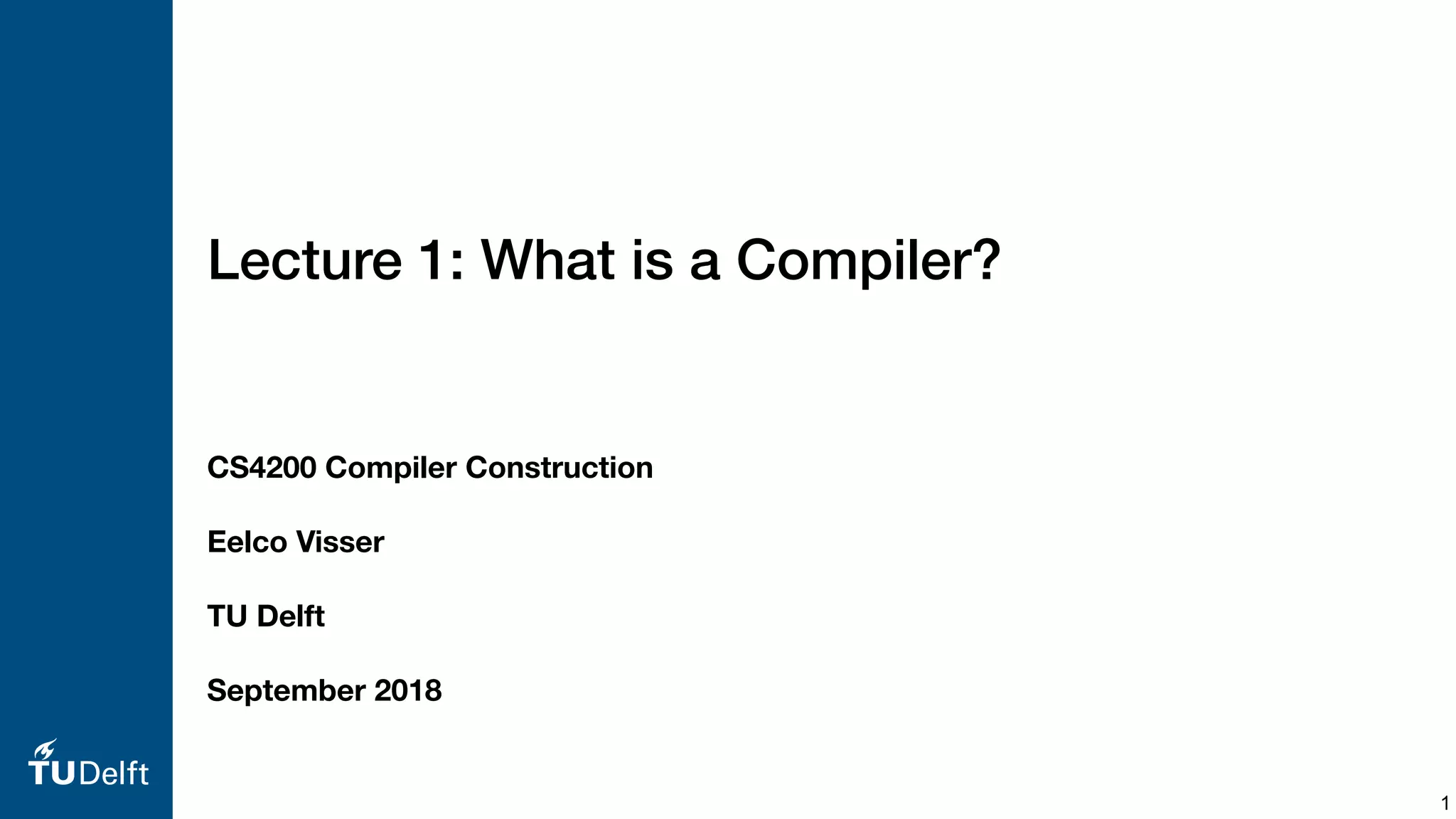 Compiler Construction | Lecture 1 | What is a compiler? | PDF