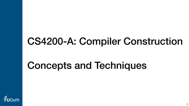 Compiler Construction | Lecture 1 | What is a compiler? | PDF