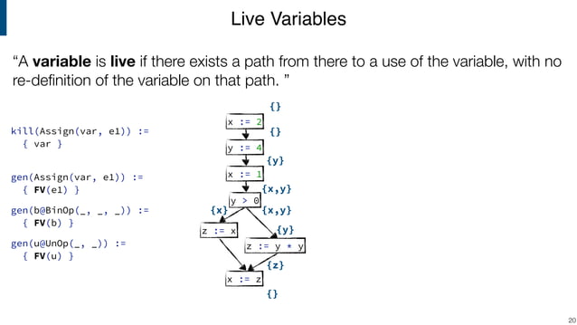 Compiler Construction | Lecture 11 | Monotone Frameworks | PDF