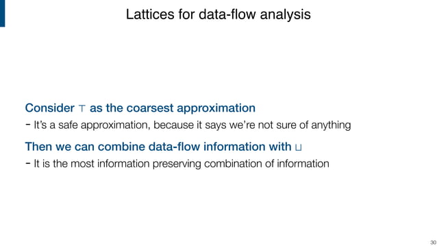 Compiler Construction | Lecture 11 | Monotone Frameworks | PDF