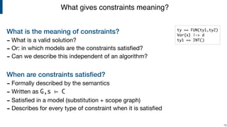 Compiler Construction | Lecture 9 | Constraint Resolution | PDF