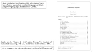 Compiler Construction | Lecture 9 | Constraint Resolution | PDF