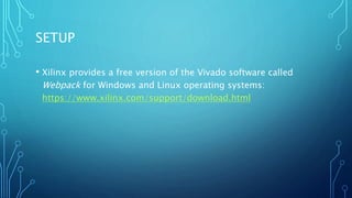 Verilog & Vivado Quickstart | PPTX