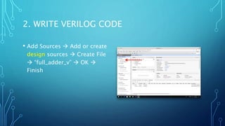 Verilog & Vivado Quickstart | PPTX