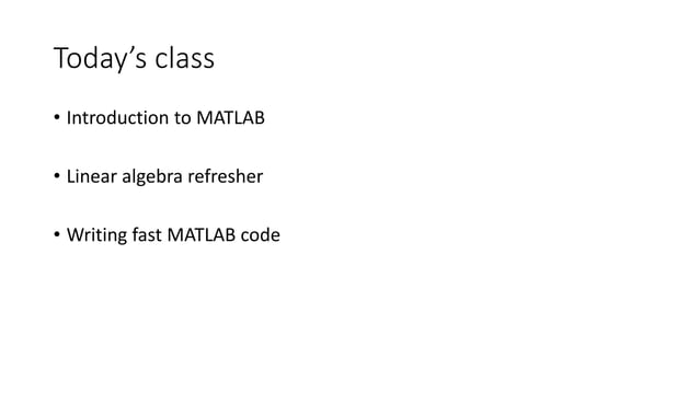 Linear Algebra and Matlab tutorial | PPTX