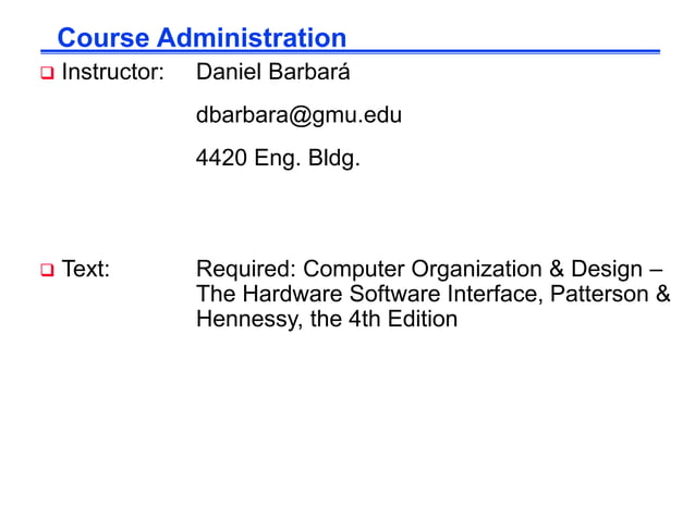 CS465Lec1.ppt computer architecture in the fall term | PPT | Operating Systems | Computer ...