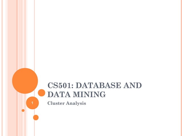 Cs501 cluster analysis | PPT