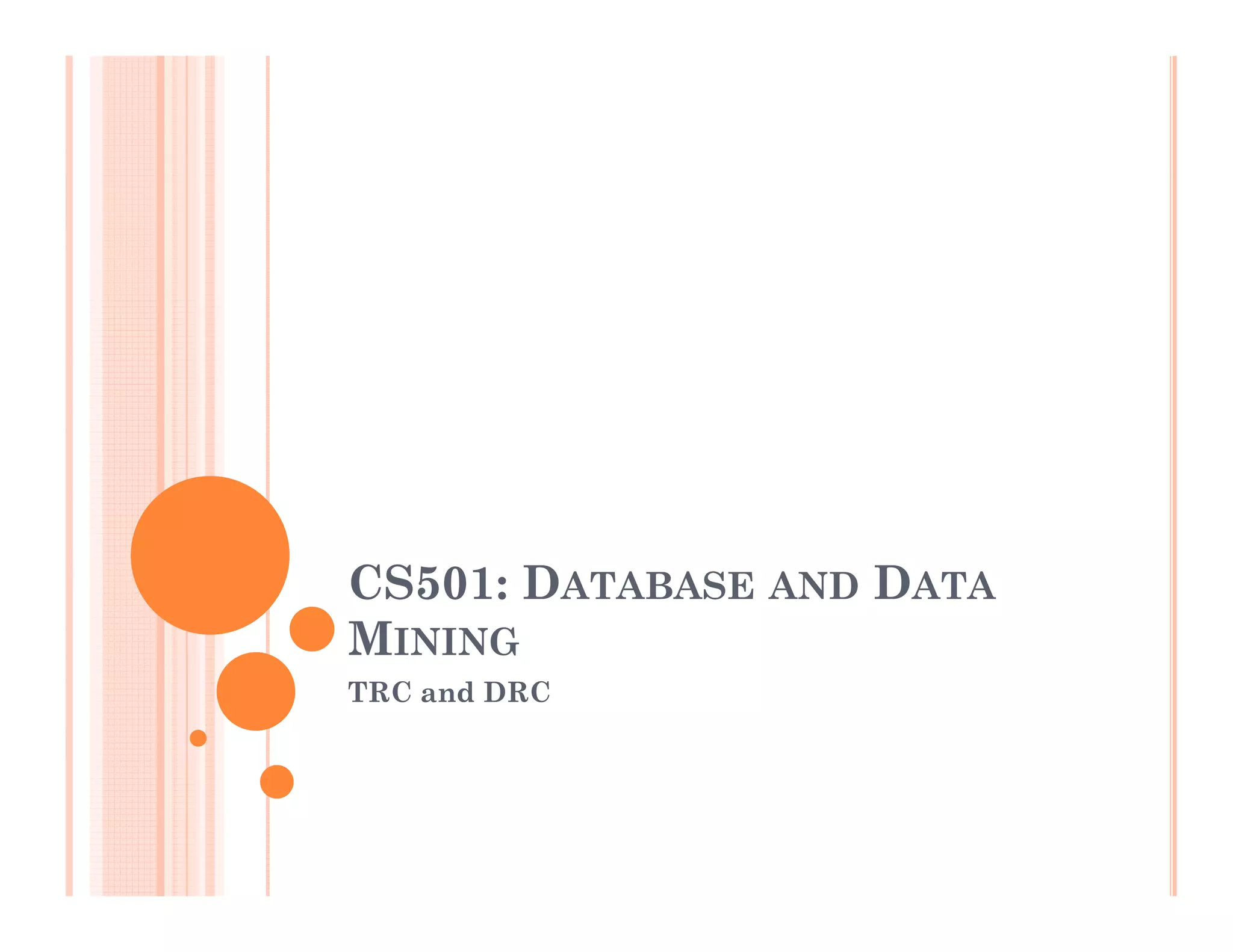 Cs501 trc drc | PDF