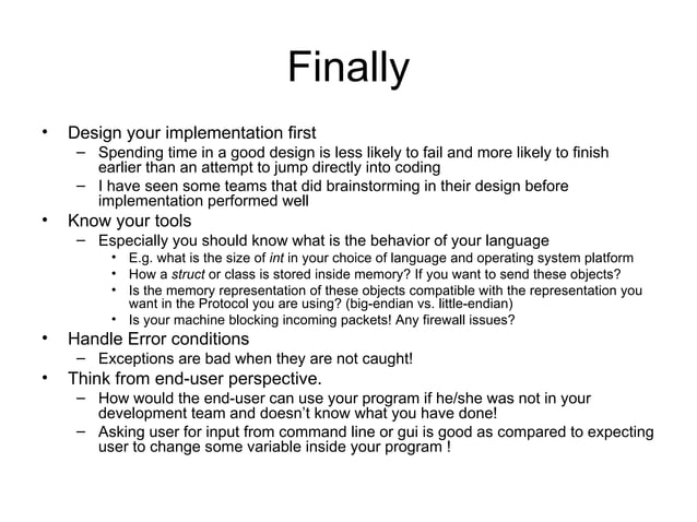 CS521 Network Architecture II : Project Review | PPT