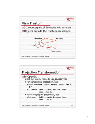 Cs543 15 projection | PDF