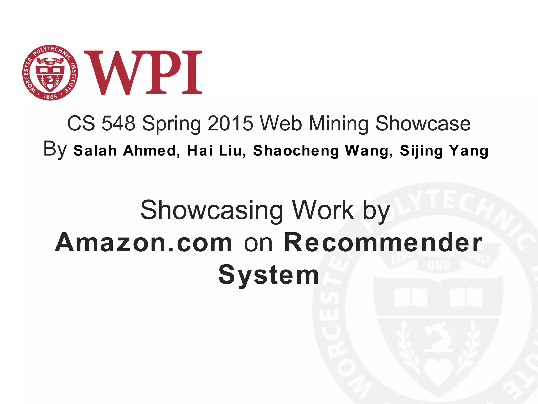 Cs548 s15 showcase_web_mining | PPT