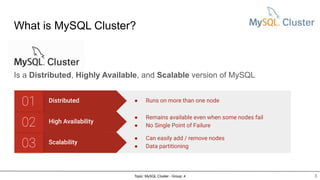 MySQL - NDB Cluster | PDF