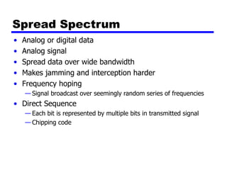 Spread Spectrum Data communication chapter 9 | PPT