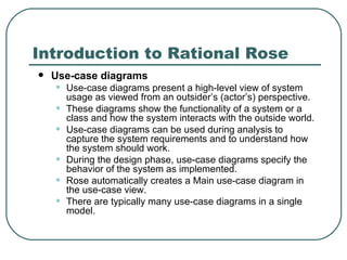 CS554 ï¿½ Introduction to Rational Rose | PPT