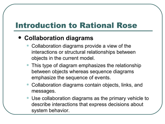 CS554 ï¿½ Introduction to Rational Rose | PPT