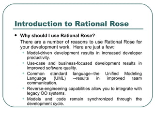 CS554 ï¿½ Introduction to Rational Rose | PPT