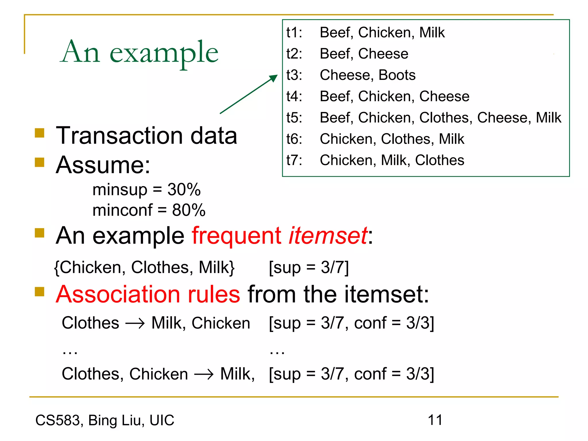 Cs583 association-sequential-patterns | PPT
