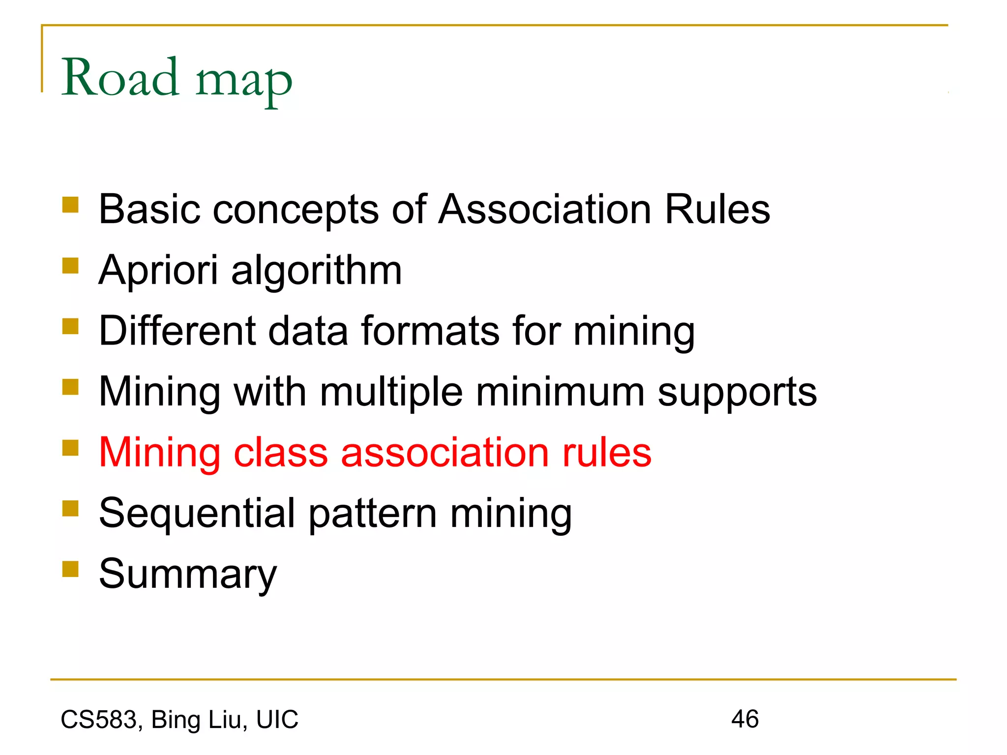 Cs583 association-sequential-patterns | PPT