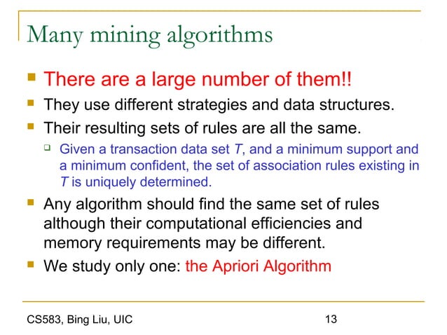 Cs583 association-sequential-patterns | PPT Cs583 association-sequential-patterns | PPT
