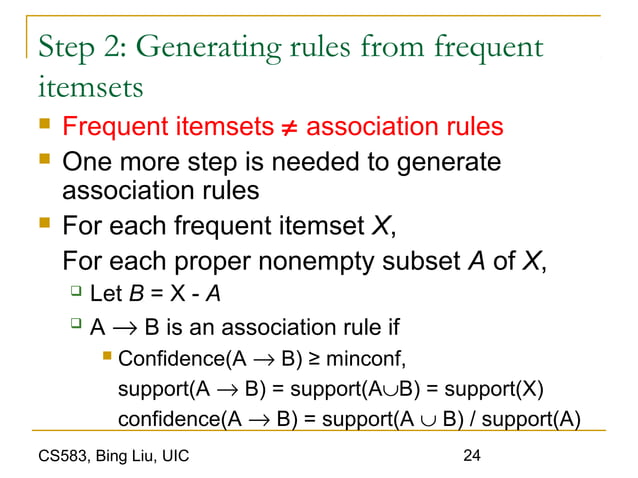 Cs583 association-sequential-patterns | PPT
