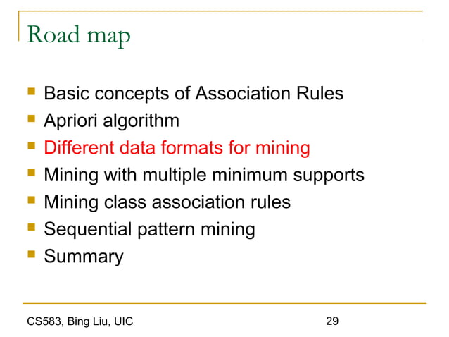 Cs583 association-sequential-patterns | PPT