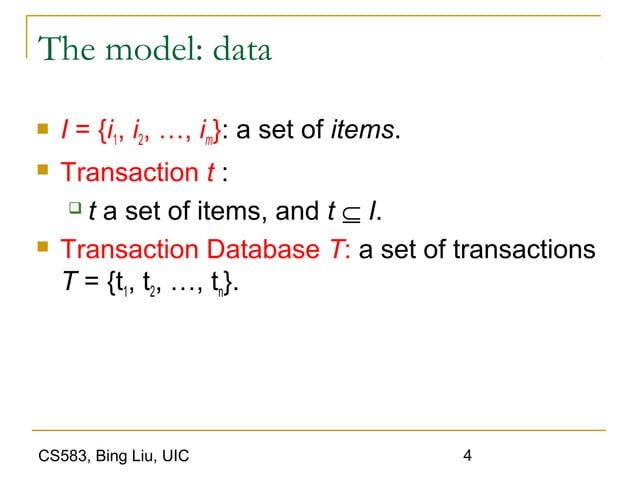Cs583 association-sequential-patterns | PPT Cs583 association-sequential-patterns | PPT