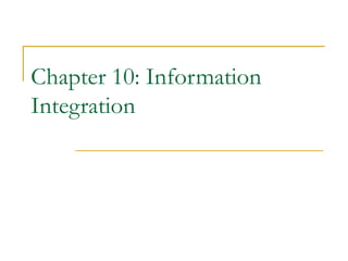 Cs583 information-integration | PPT