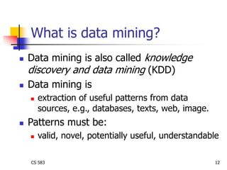 CS583-intro Data Mining Primitives, Languages and System Architecture | PPT