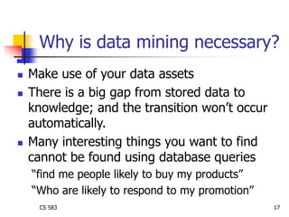 CS583-intro Data Mining Primitives, Languages and System Architecture | PPT