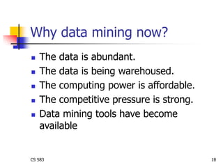 CS583-intro Data Mining Primitives, Languages and System Architecture | PPT